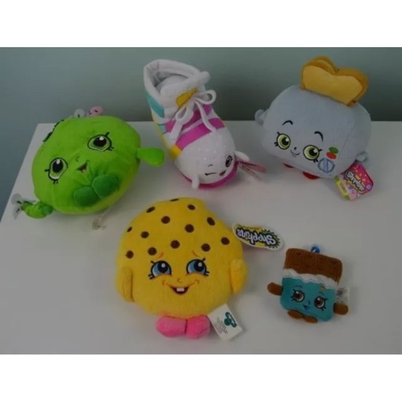 Shopkins | Toys | Shopkins Plush Lot Sneaky Wedge Shoe Cookie Apple ...